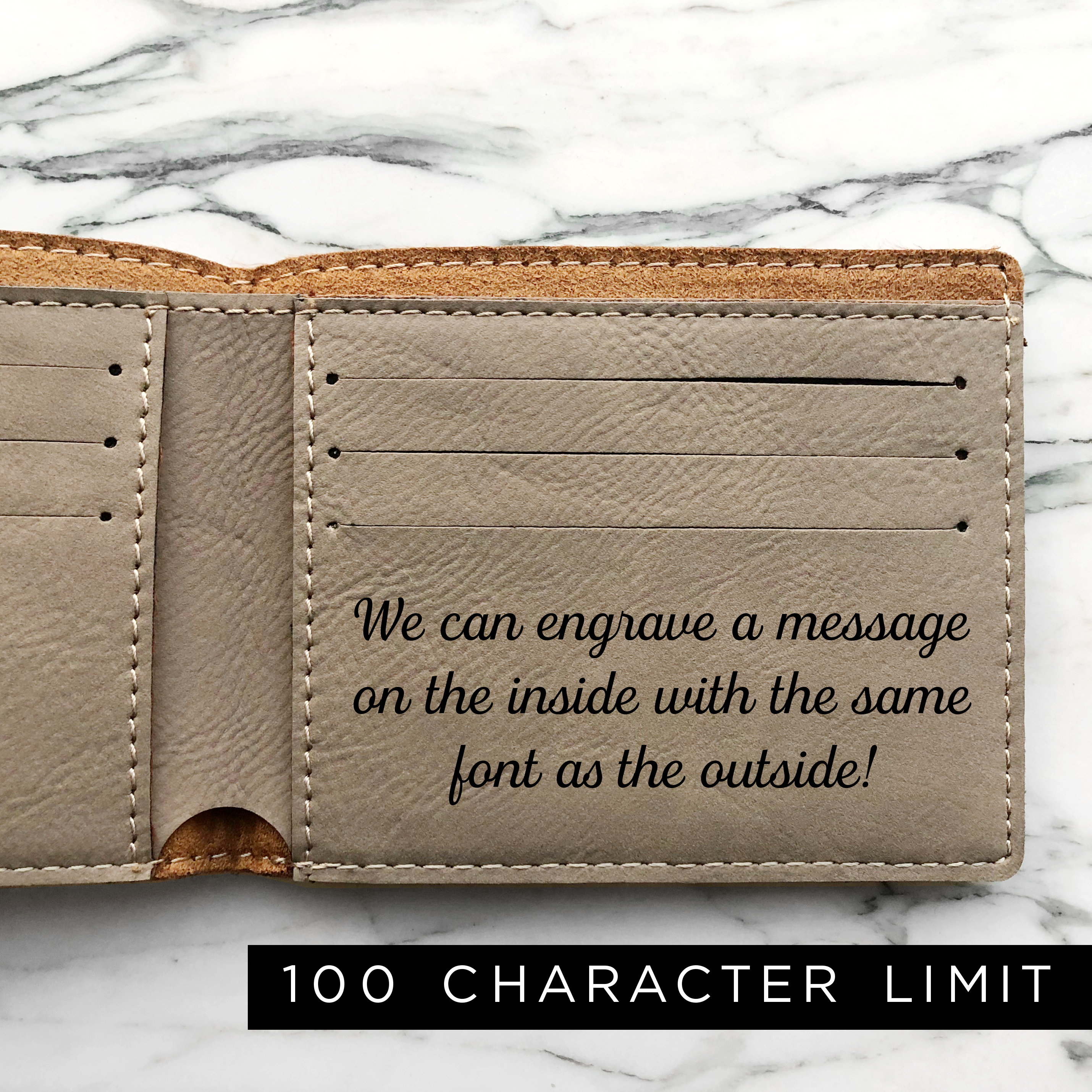 Engraved Men's Wallet Custom Monogrammed Wallet Bifold | Etsy