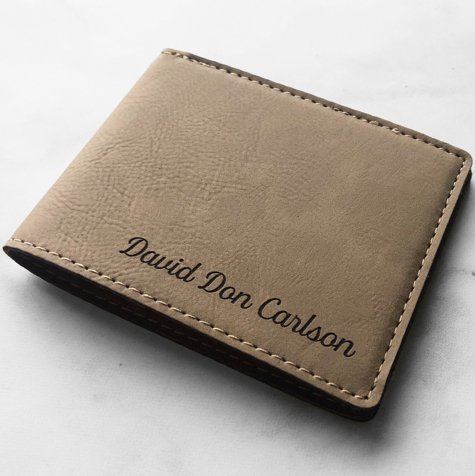 Engraved Men's Wallet Custom Monogrammed Wallet Bifold - Etsy