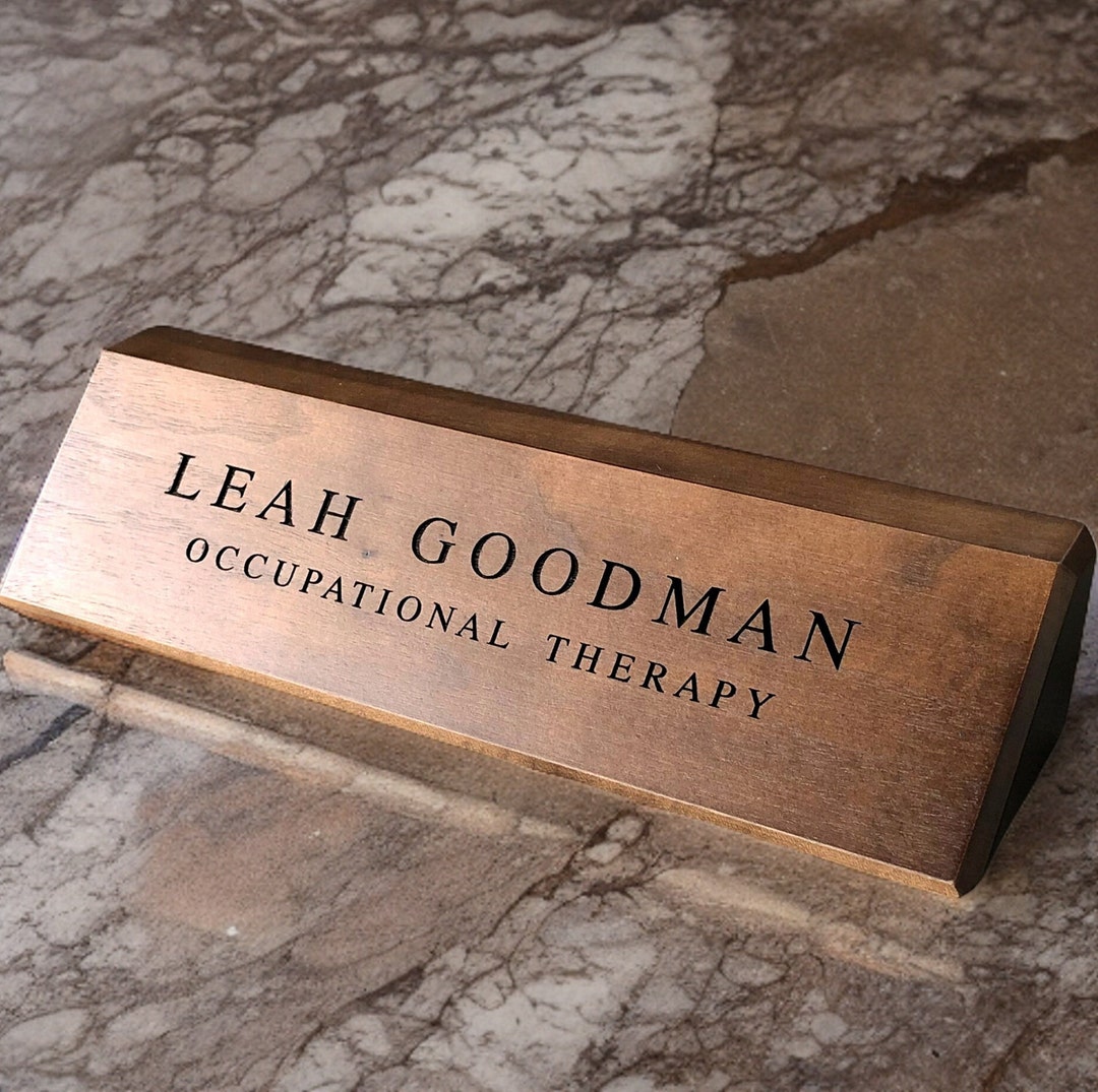 Desk Name Plate, Custom Name Sign, Personalized Wood Desk Name ...
