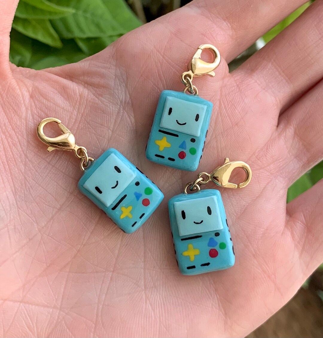 Adventure Time BMO Zipper Charm, Cartoon Network Fan Gift Idea, Polymer ...