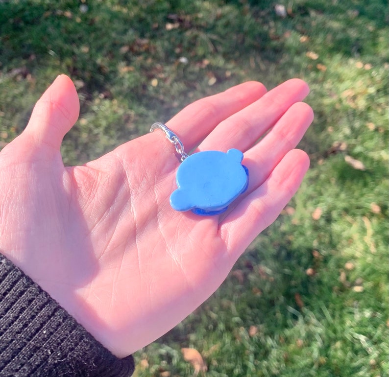 Blue Kirby Keychain Handmade Polymer Clay Nintendo - Etsy