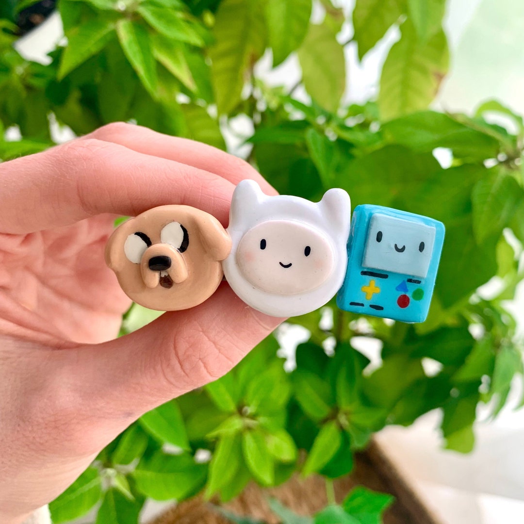 Adventure Time Hair Clip, Polymer Clay Jake the Dog, Finn the Human ...