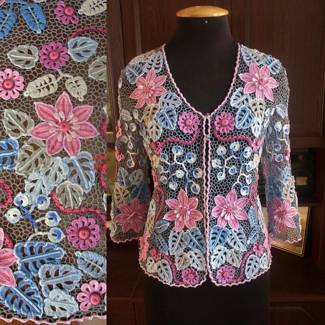 Knitting. Irish Lace. Summer Jacket. Crochet Jacket (blouse). Knitting ...