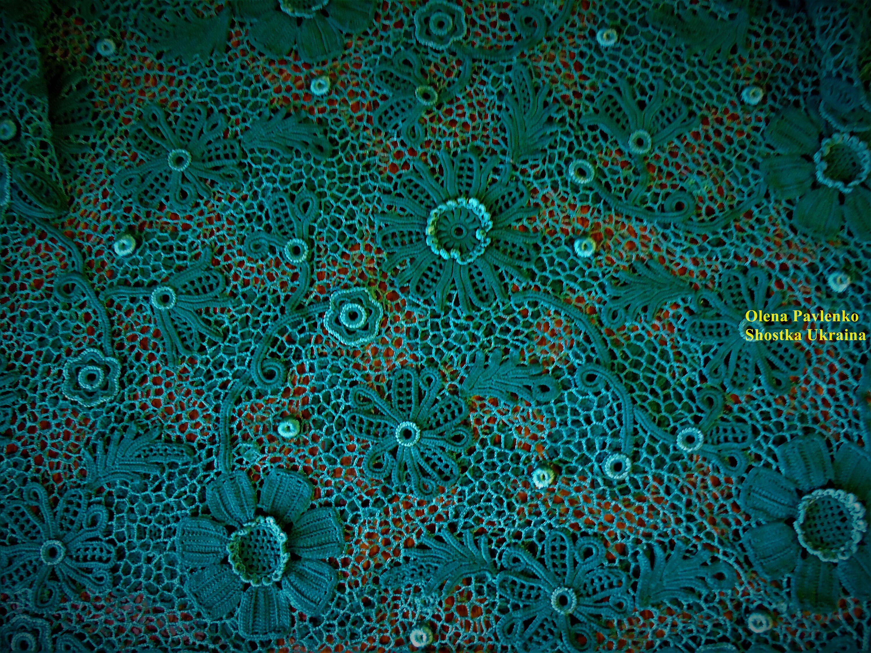 Evening Emerald Dress. Knitting. Dress is Long. Irish Lace. Crochet ...