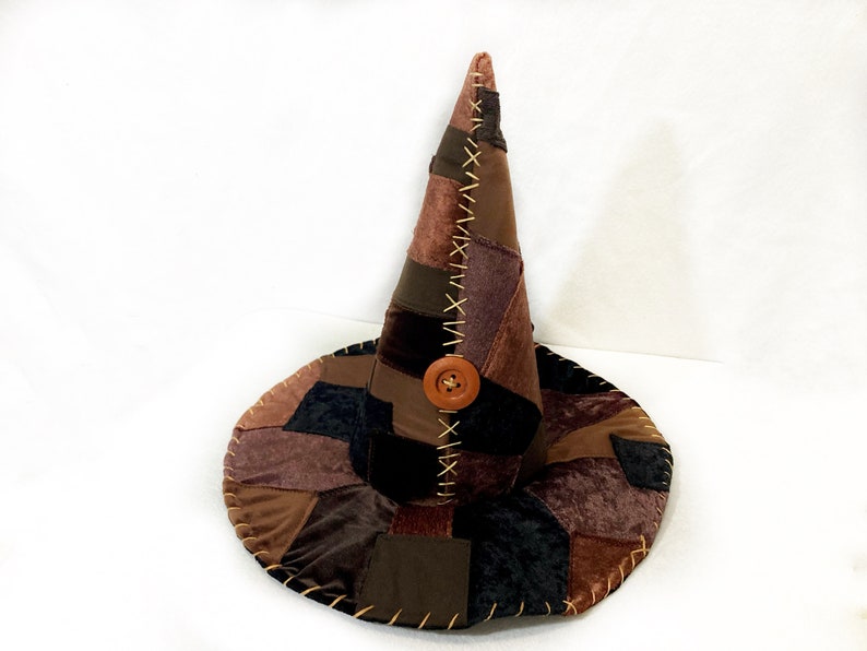 Patchwork Witch Hat Wizard Hat Witchcraft Forest Fairy | Etsy