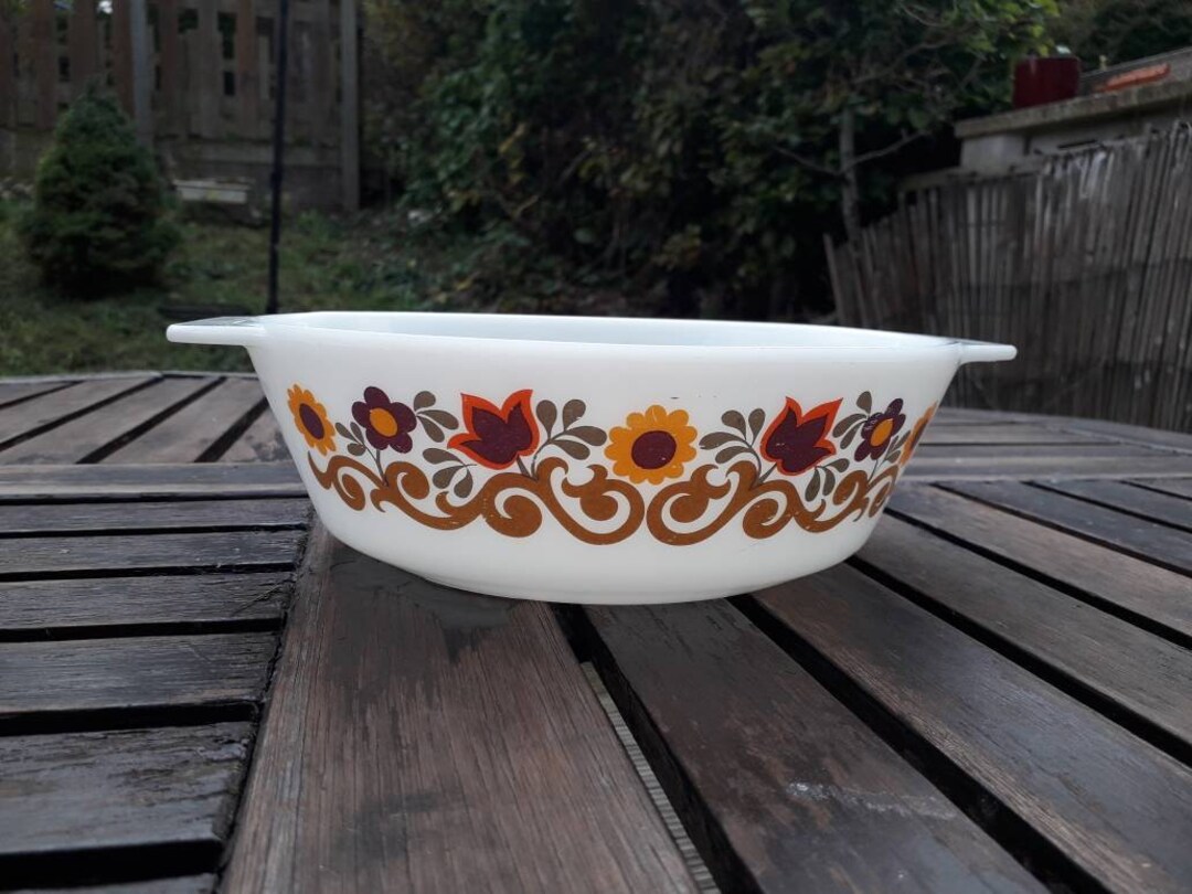 Vintage JAJ English Pyrex 3 Pint Casserole Dish 513 With Hard to Find ...
