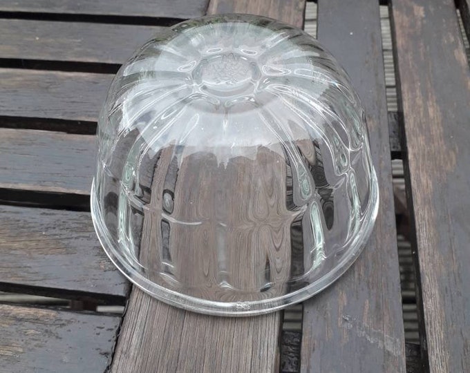 Vintage JAJ Pyrex 1 Pint Clear Glass Jelly Jello Mold, Blancmange Mould ...