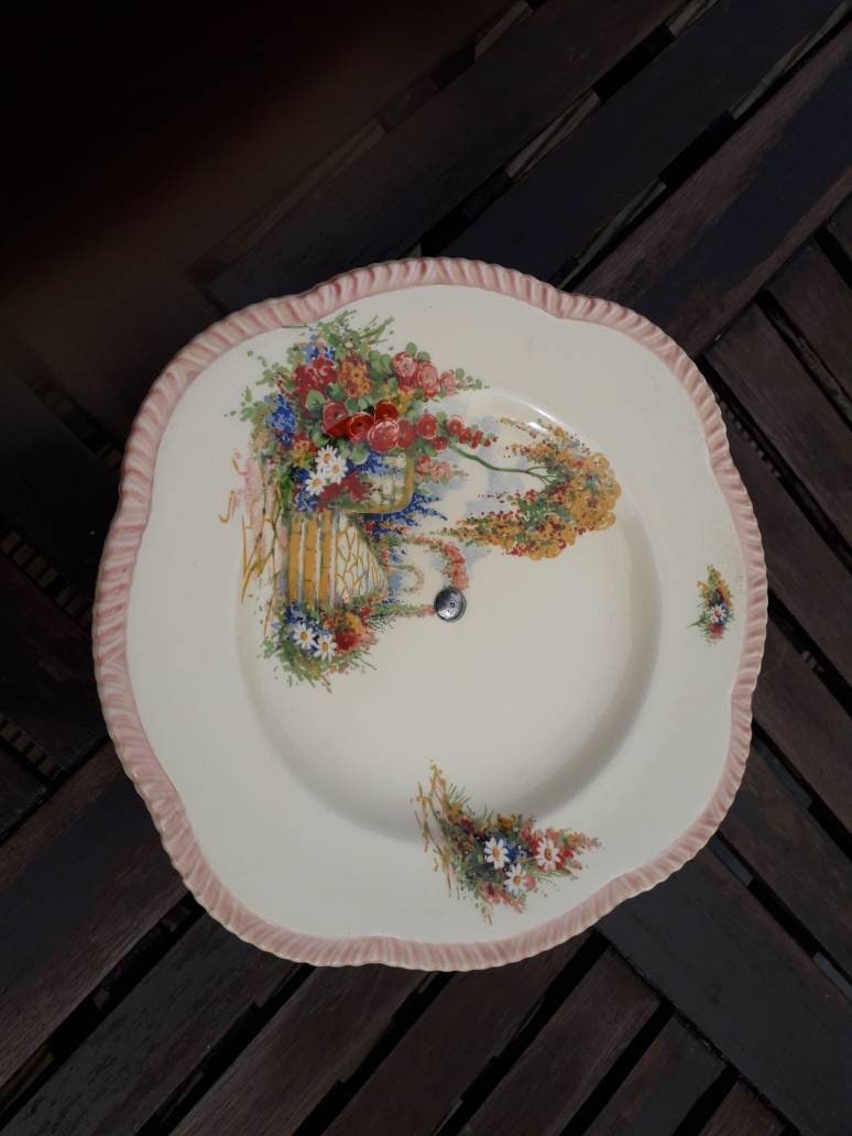 Beautiful Hand Painted Bursley Ware Art Deco Ceramic Cake - Etsy