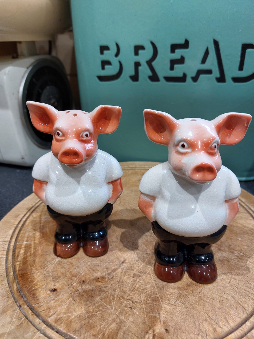 1970s Rising Hawk Ceramic Pig Cruet Set. Vintage Novelty Salt and ...