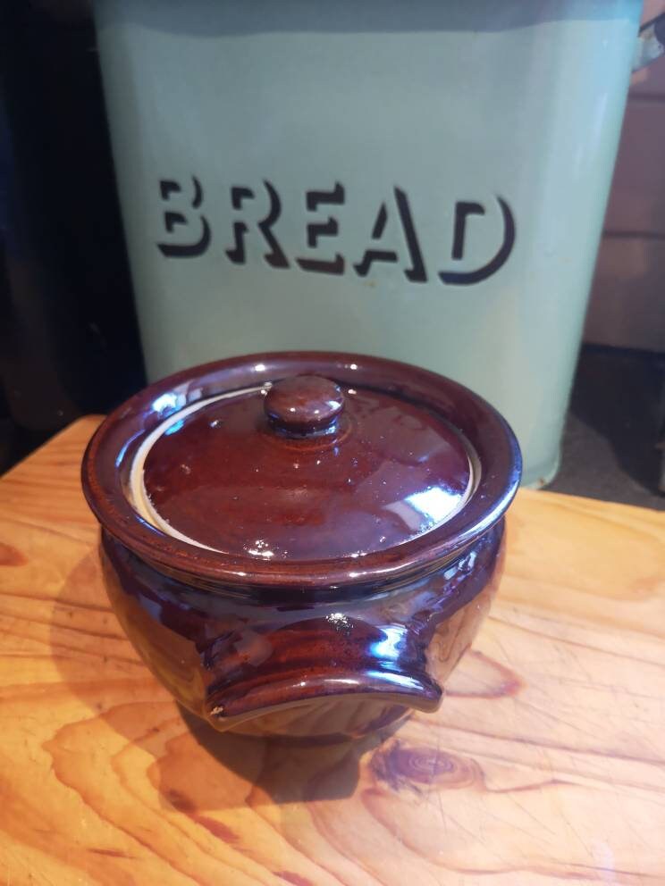 Vintage Moira Pottery Crock Pot. Vintage Salt Glazed Stoneware Cooking ...