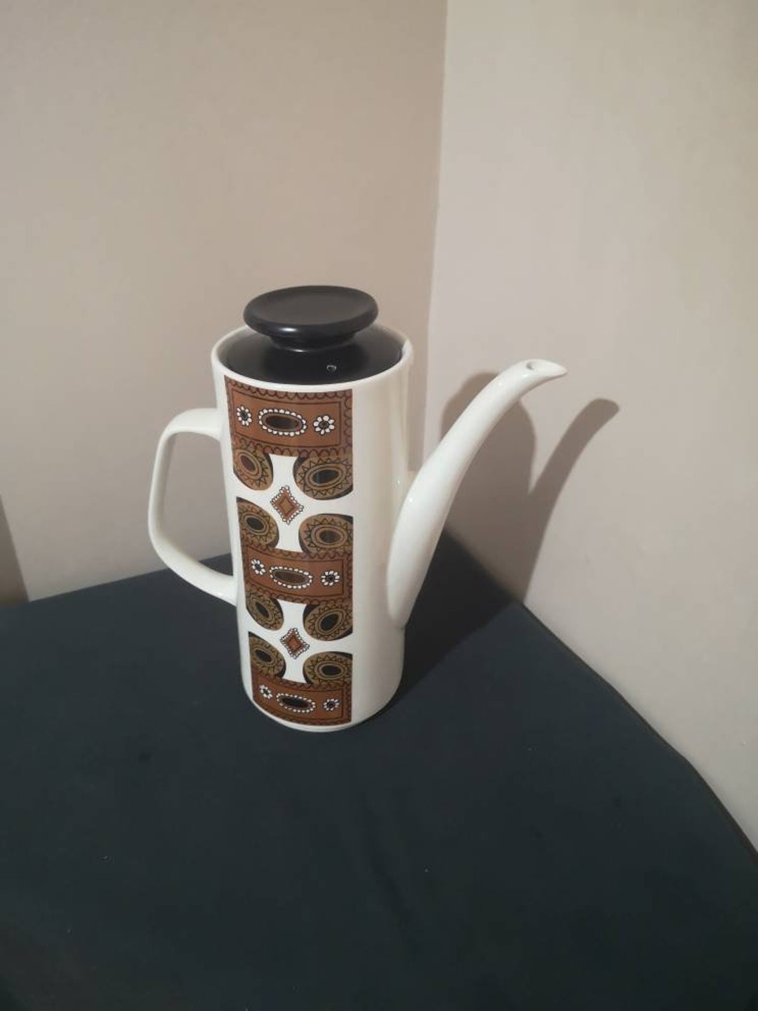 Vintage Maori Design Meakin Pottery Coffee Pot. Retro Coffee Pot ...
