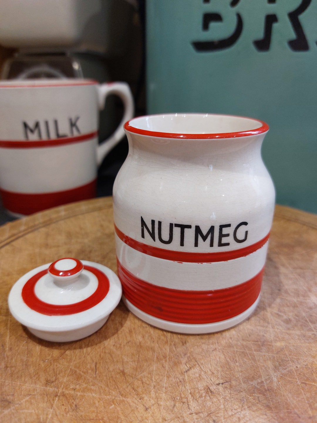 Vintage Kleen Kitchen Ware Rare Nutmeg Jar. Art Deco Kleenware Spice ...