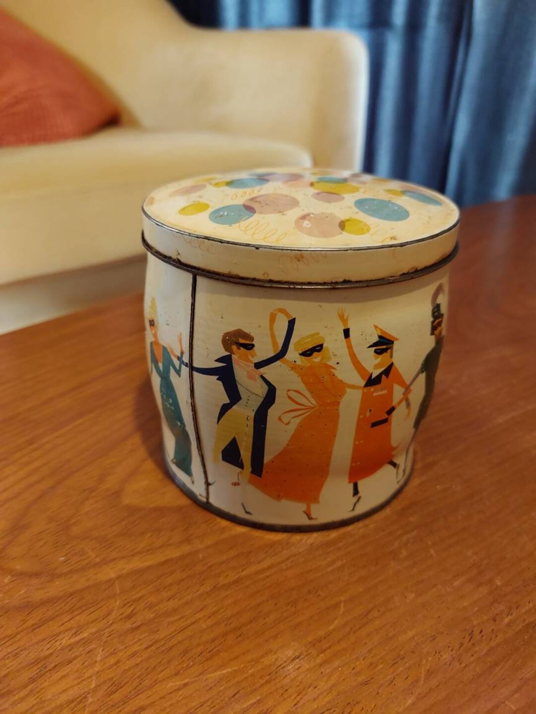 Vintage 1950s Mid-century Pascal White Heather Chocolate Tin. Vintage ...