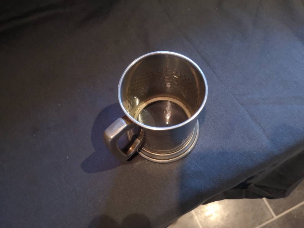 Vintage Hand Hammered Glass Bottomed Pewter Tankard. English - Etsy