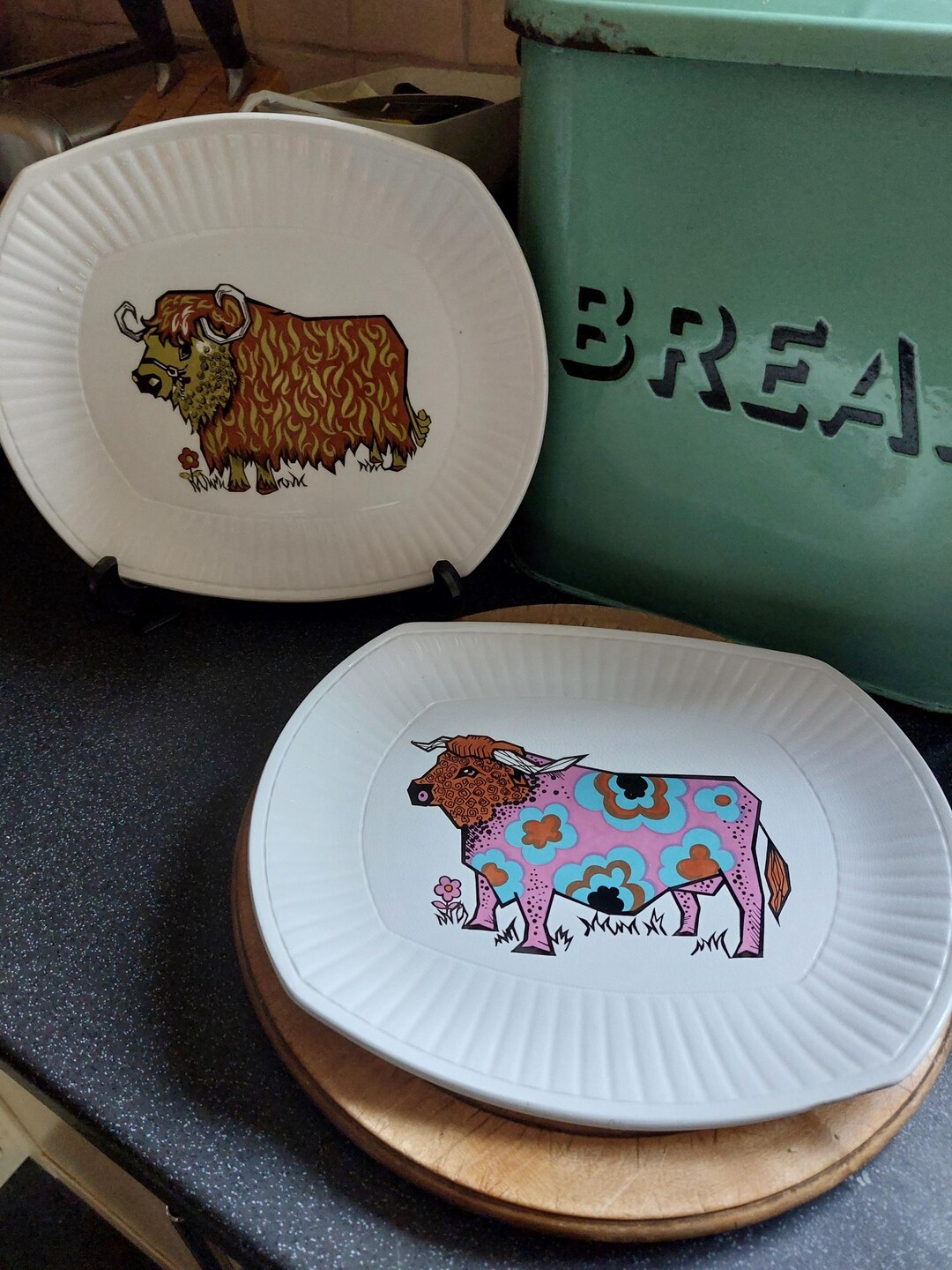 Vintage Mid-century Beefeater Ironstone Ceramic Dinner Plates. Steak ...