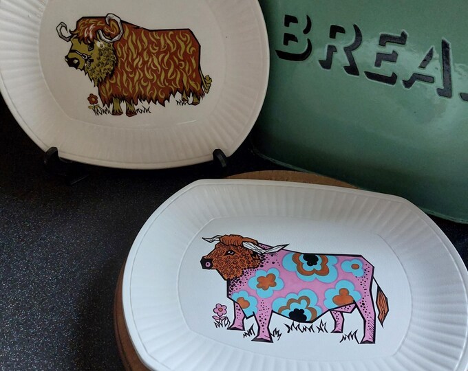 Vintage Mid-century Beefeater Ironstone Ceramic Dinner Plates. Steak ...
