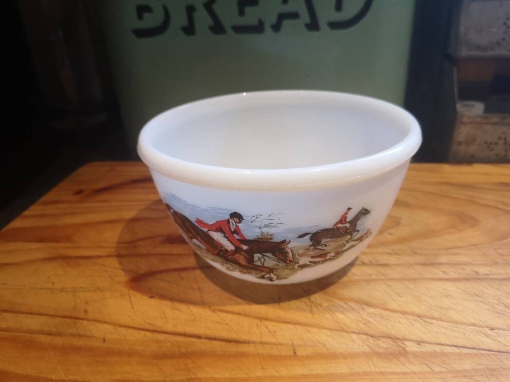 Vintage Set of 2 Jaj Pyrex Tally Ho Design Pudding Bowls, Mixing Bowls ...