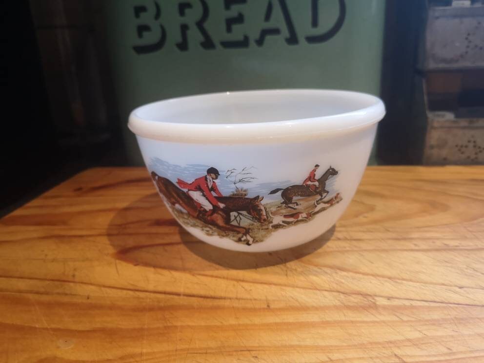 Vintage Set of 2 Jaj Pyrex Tally Ho Design Pudding Bowls, Mixing Bowls ...