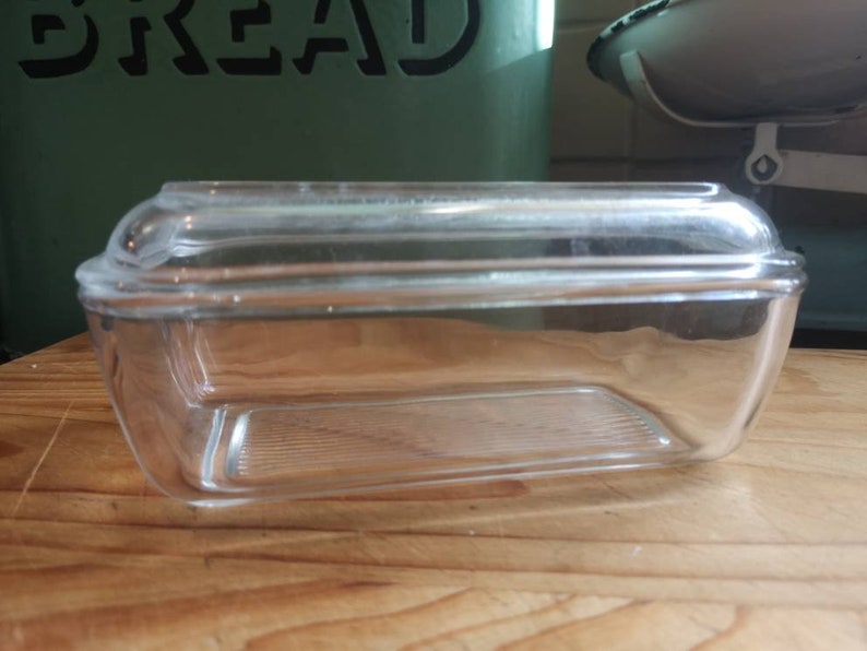 Vintage Arcroc Lidded Glass Butter Dish With Pressed Glass Cow Motif on ...