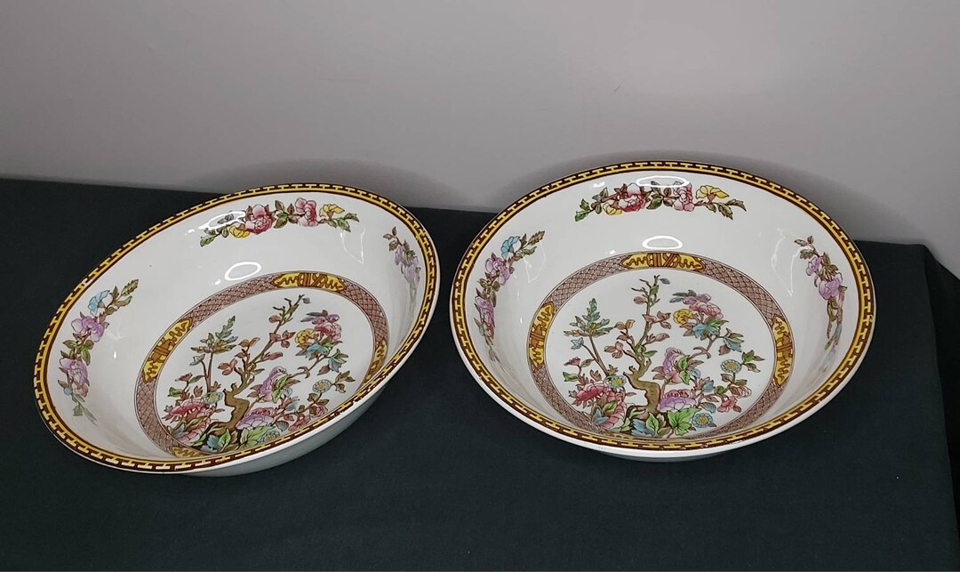 Fantastic Pair of Large Vintage Washington Indian Tree Ceramic Serving ...