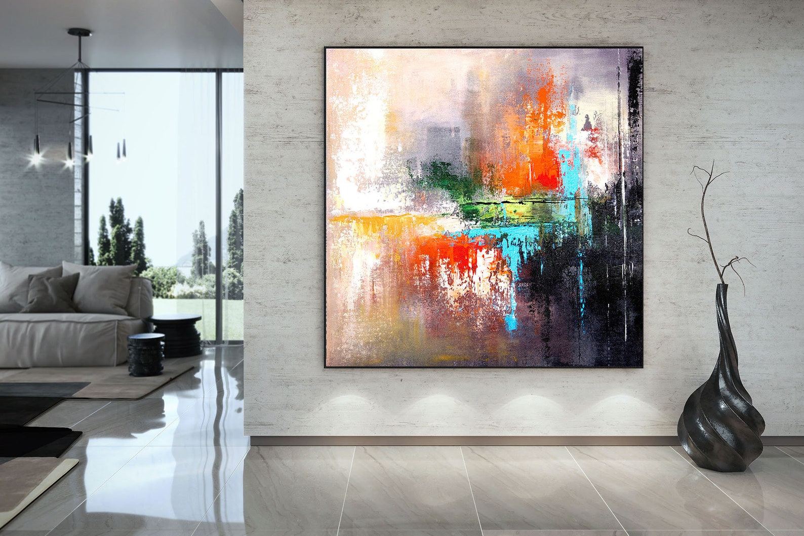 Extra Large Abstract Art Original Painting Acrylic - Etsy