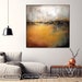 Gold Landscape Abstract Art on Canvas Heavy Unique Golden - Etsy