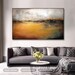 Gold Landscape Abstract Art on Canvas Heavy Unique Golden - Etsy