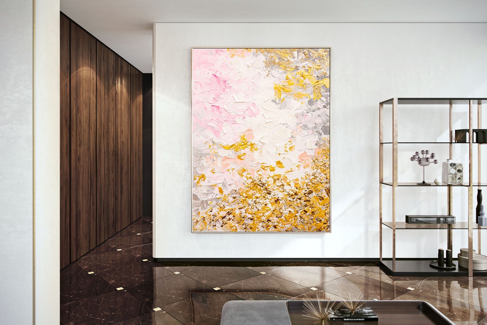 Large Abstract Painting Office Wall Art palette Knife - Etsy UK