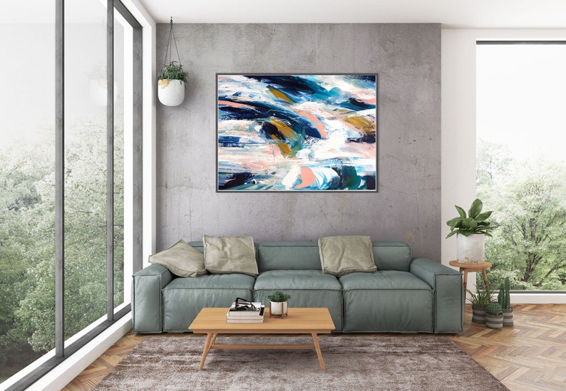 Modern Canvas Oil Paintingslarge Oil Paintingtextured Wall - Etsy UK