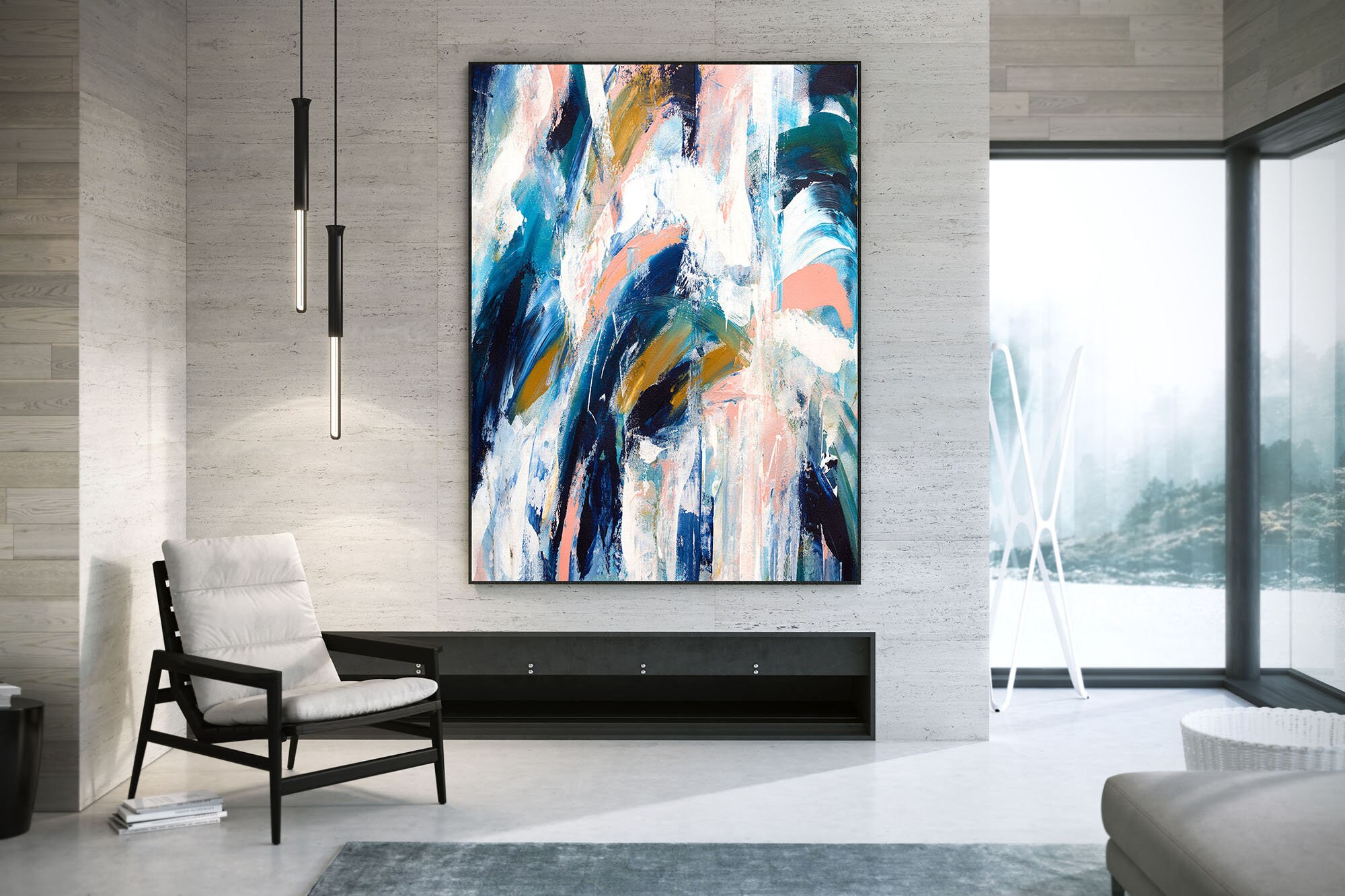 Modern Canvas Oil Paintingslarge Oil Paintingtextured Wall - Etsy UK