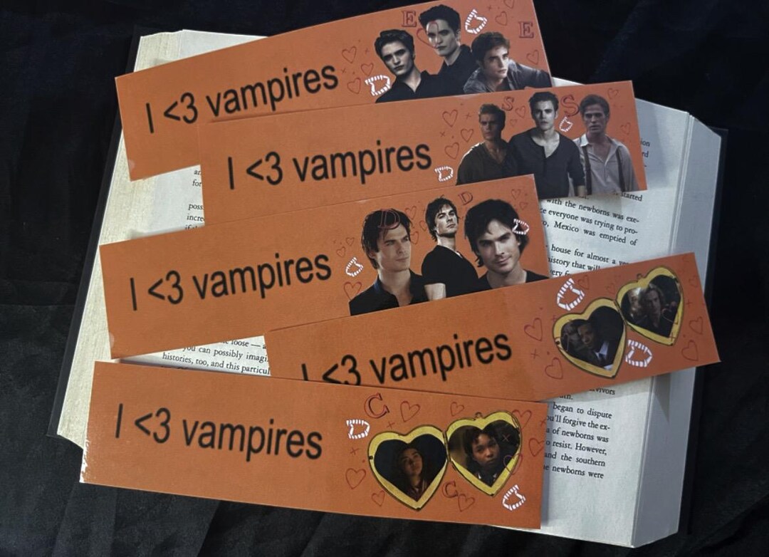 Vampire Halloween Bookmarks, Edward Cullen Merch, Vampire Diaries Merch ...