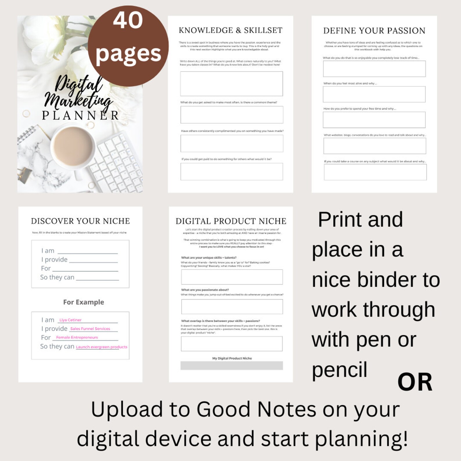 Digital Marketing Planner, Digital Marketing, Digital Planner, Planner ...