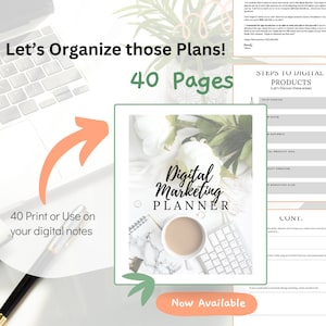 Digital Marketing Planner, Digital Marketing, Digital Planner, Planner ...