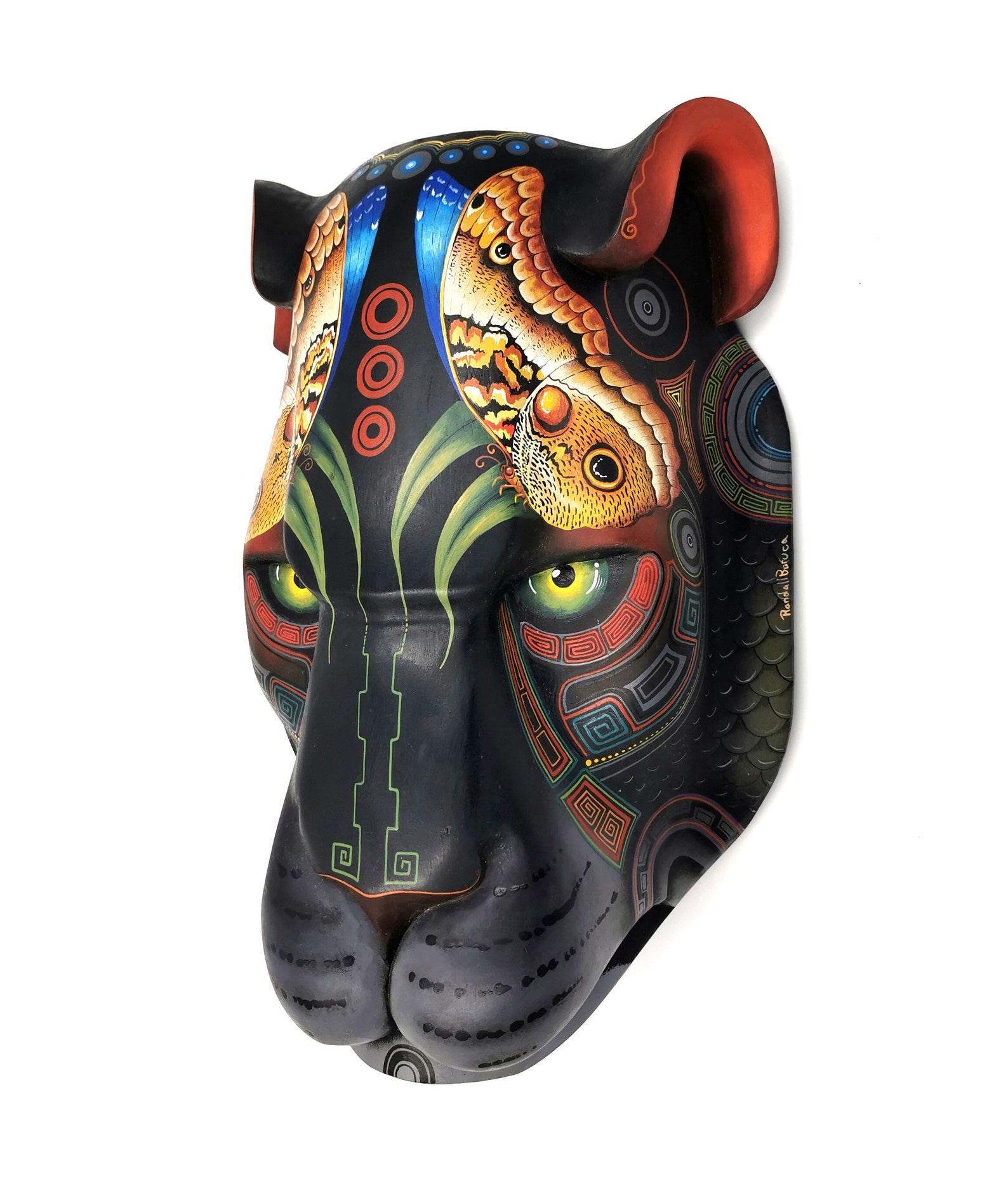Boruca Art jaguar Butterfly - Etsy