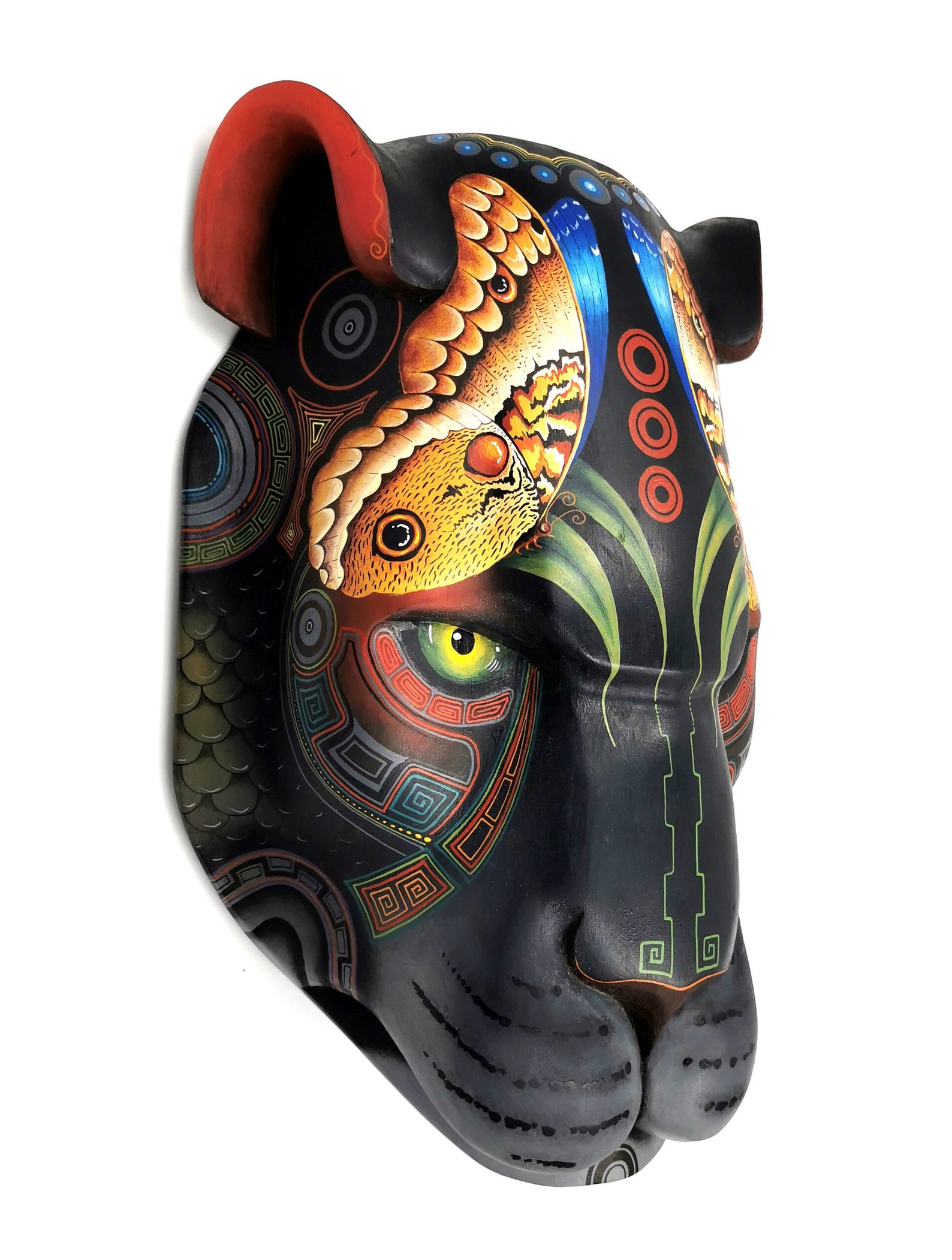 Boruca Art jaguar Butterfly - Etsy