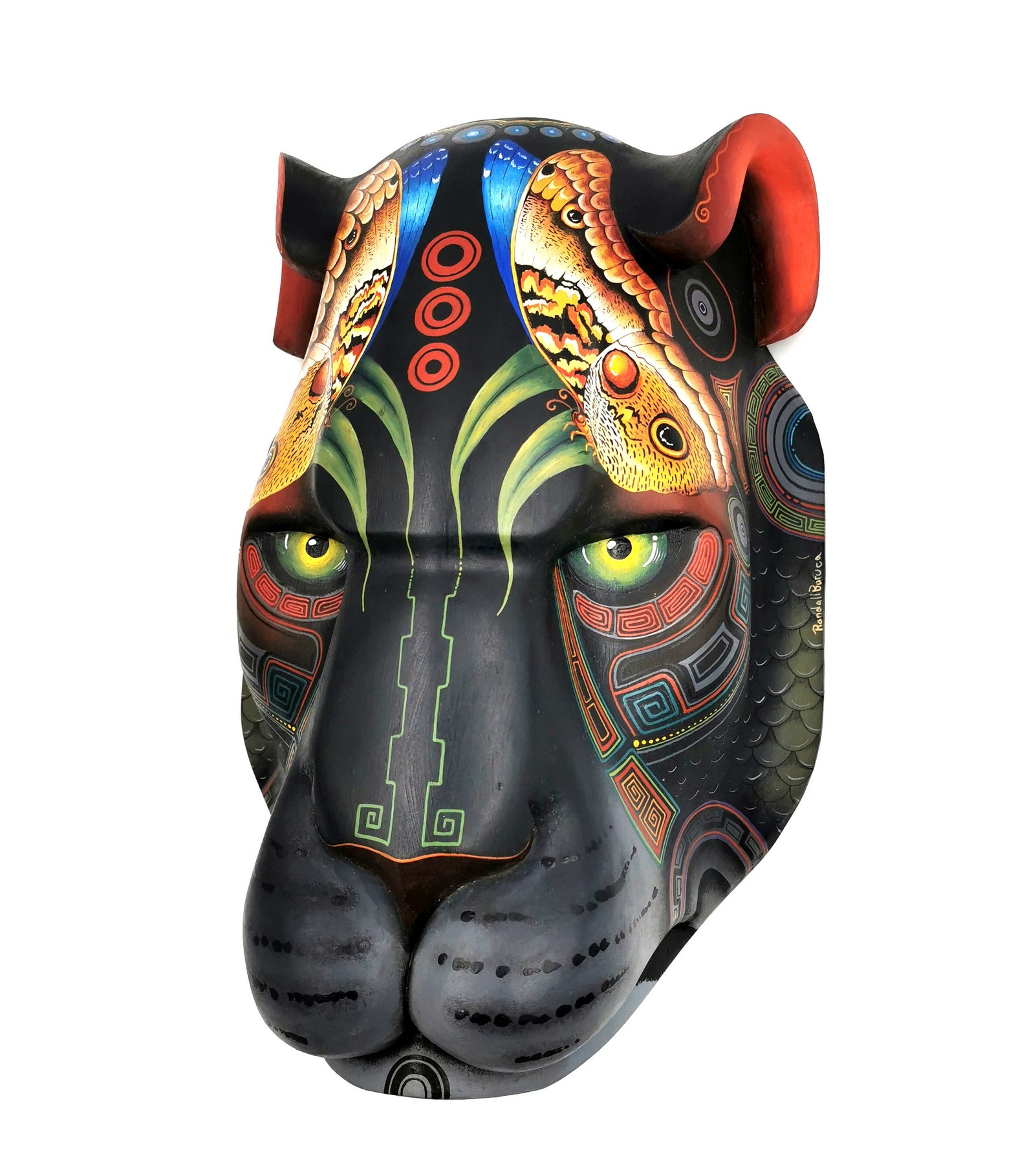 Boruca Art jaguar Butterfly - Etsy