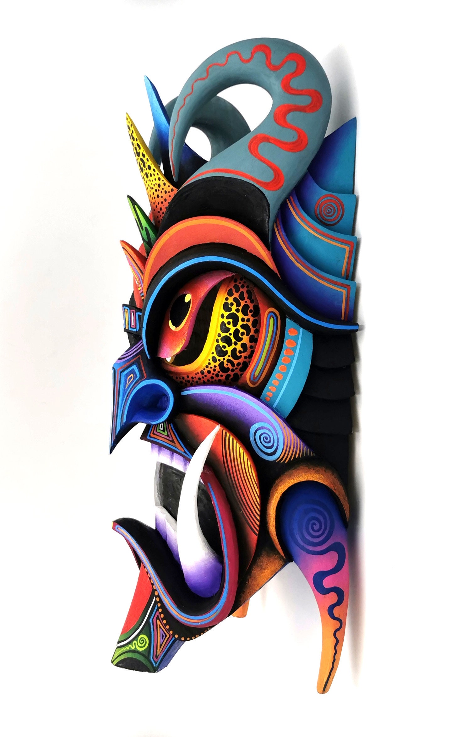 Boruca Art jaguar Skin Devil - Etsy