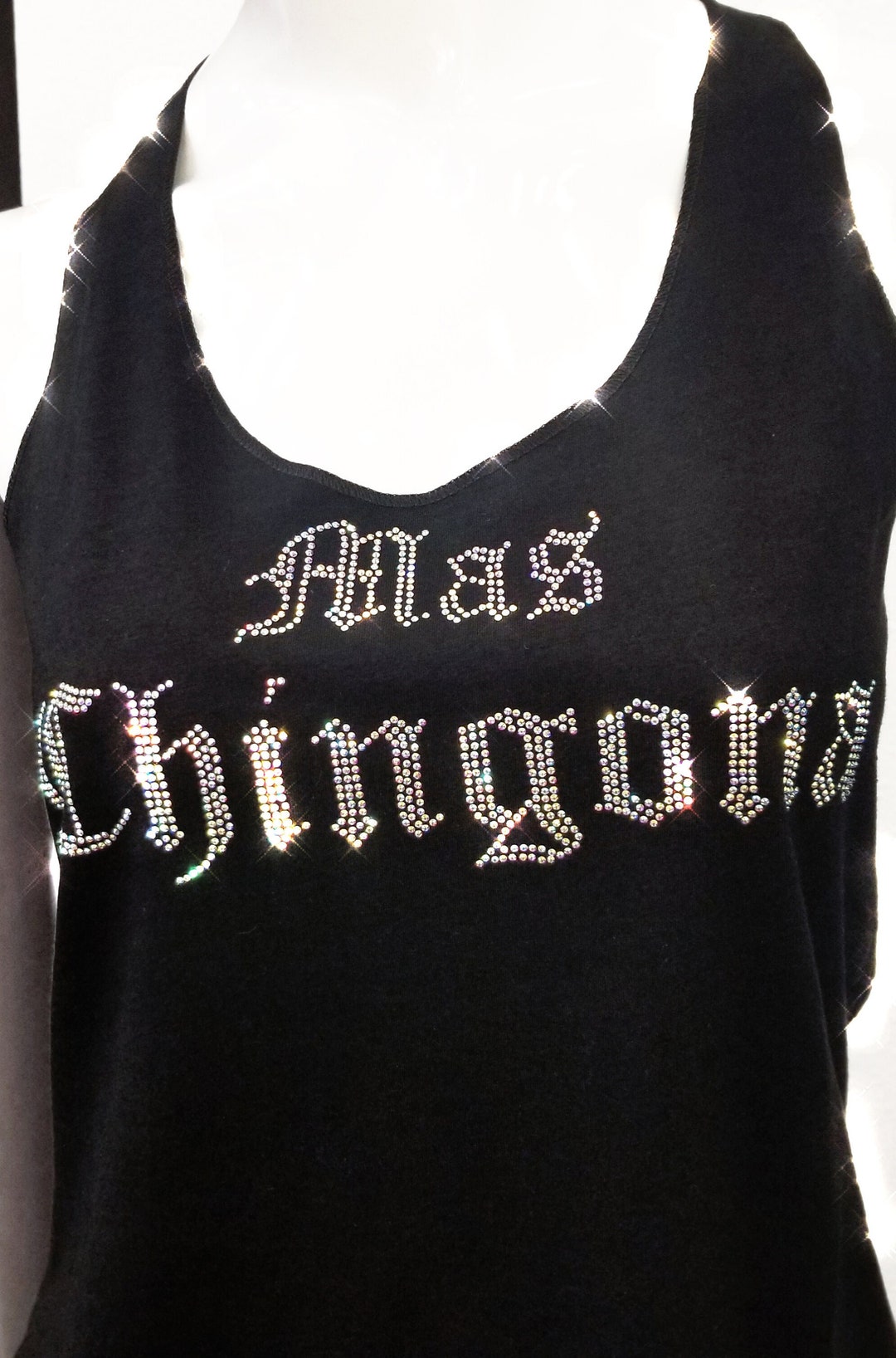 Bling Chingona Tank, Rhinestone Badass Woman, Mas Chingona Tank, Show ...
