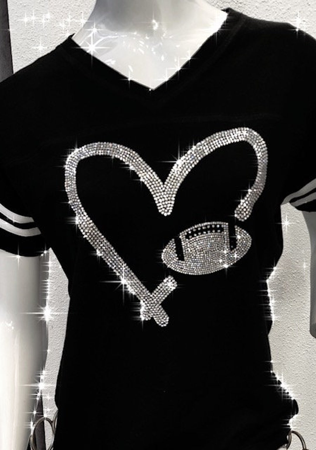 Bling Bling Football Lover Top, Pretty Fan Jersey, Cute and Sporty ...