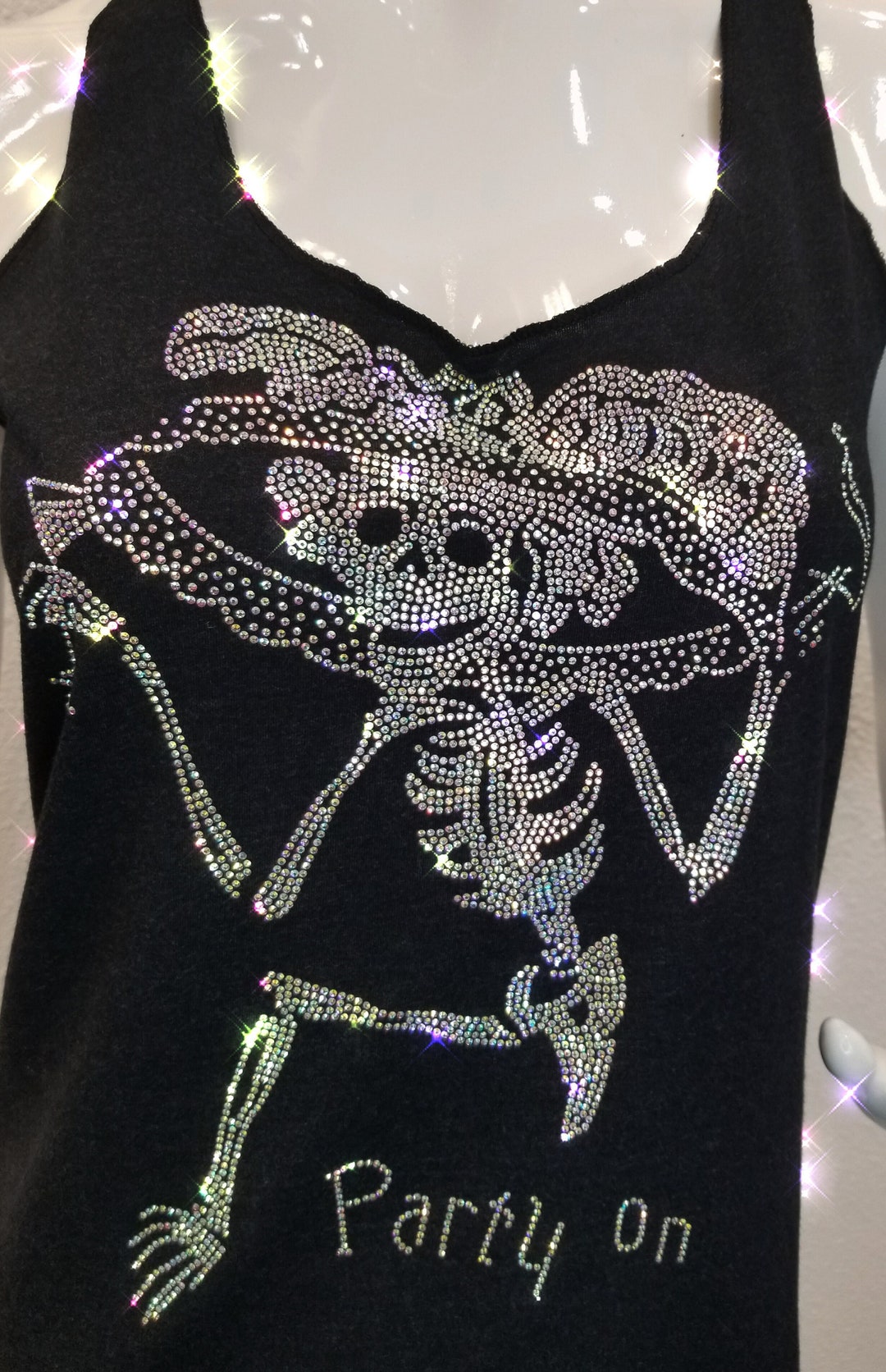 Bling Skull Lady, Party on Bling, Skeleton Lady With Cocktail ...