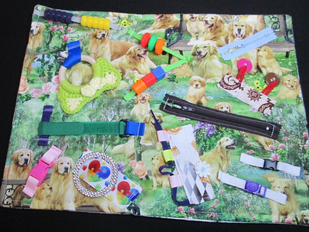 Fidget Blanket, Fiddle Activity, Restless Hands, Stress Relief, Fidget ...