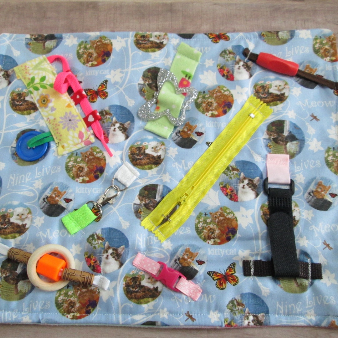 Fiddle Activity Mat, Fidget Blanket, Restless Hands Activity, Special ...