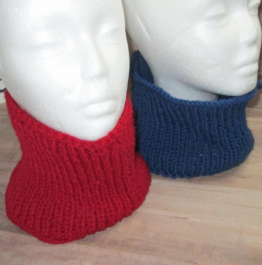 Children's Cowl, Set of Two Cowls for Ages 2 to 5 Years, Red and Blue ...