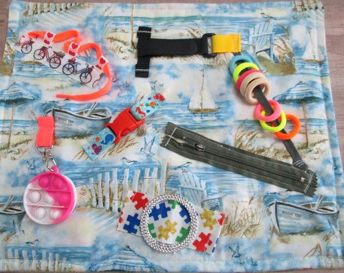 Fidget Activity Mat, Fiddle Pad, Alzheimer's, Dementia, Anxiety Quilt ...