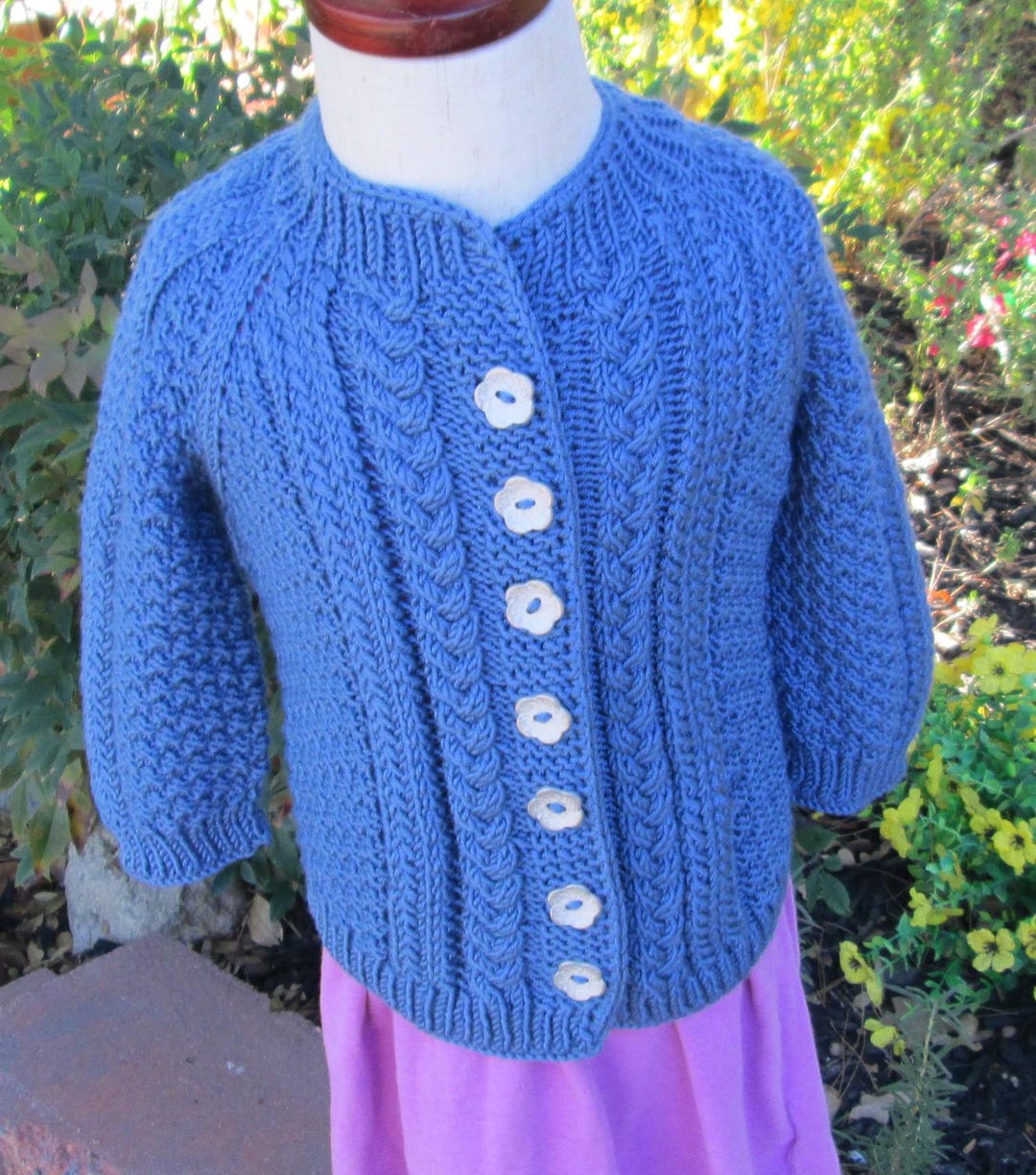 Infant Jacket in Blue, Ages 12 to 18 Months, Micro-acrylic Yarn - Etsy