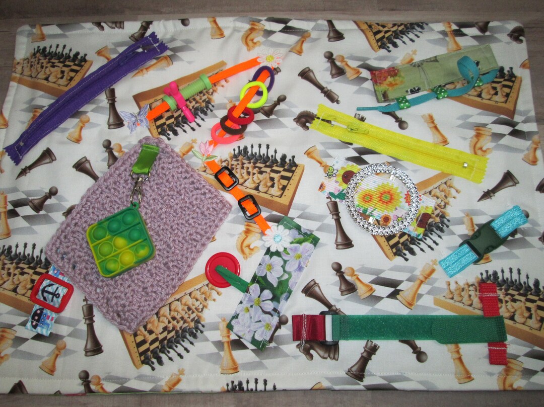 Fidget Blanket, Fiddle Quilt, Busy Hands, Sensory Awareness, Special ...