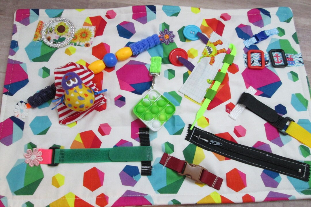 Fidget Blanket, Fiddle Mat, Activity for Alzheimer's, Dementia, Anxiety ...