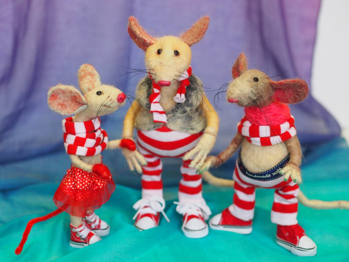 Rat lovers gift Valentines gift rat Needle Felted Rat Rat | Etsy