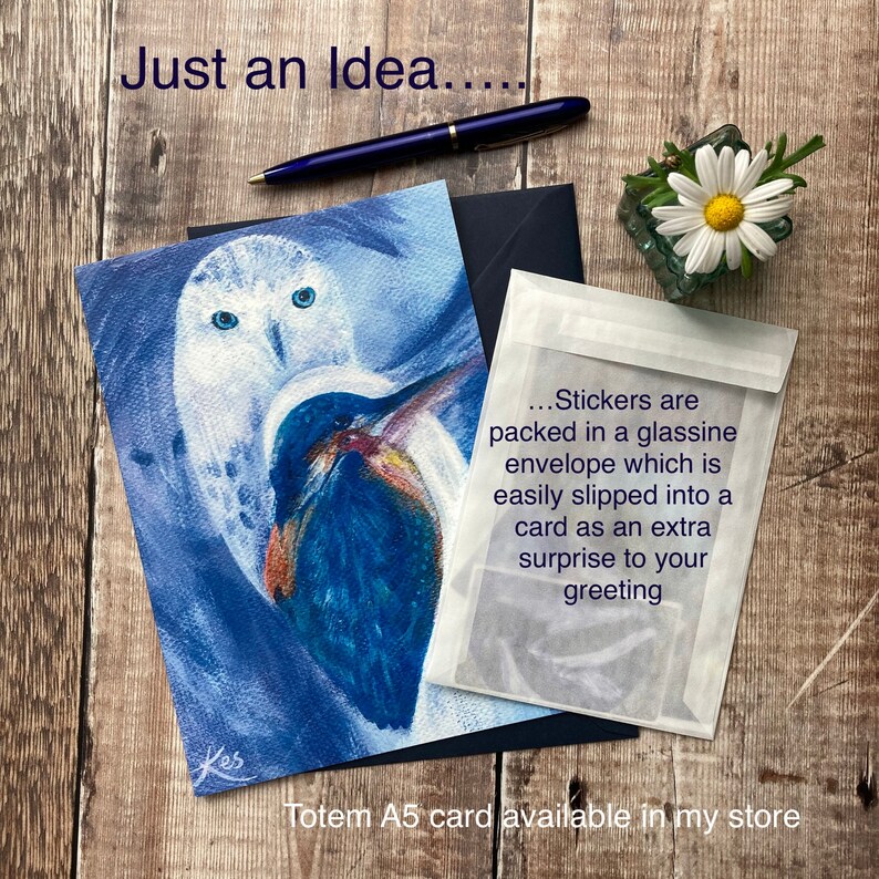 Totem Sticker Pack Assorted Sticker Pack Animal Stickers | Etsy