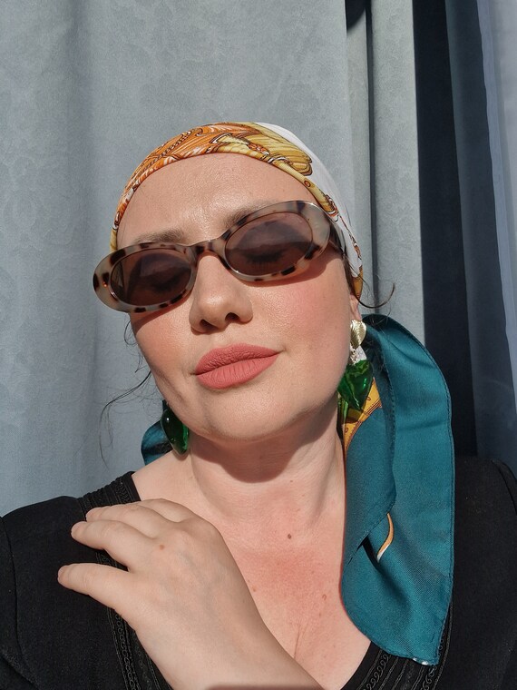 80/90 Vintage Italian Scarf in Green - Gem